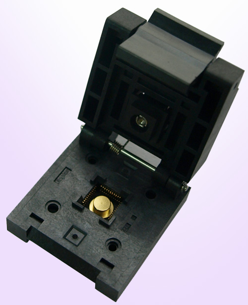 QFN-44(52)BT-0502测试座外形图、芯片规格图、脚位图--深圳得技通电子有限公司